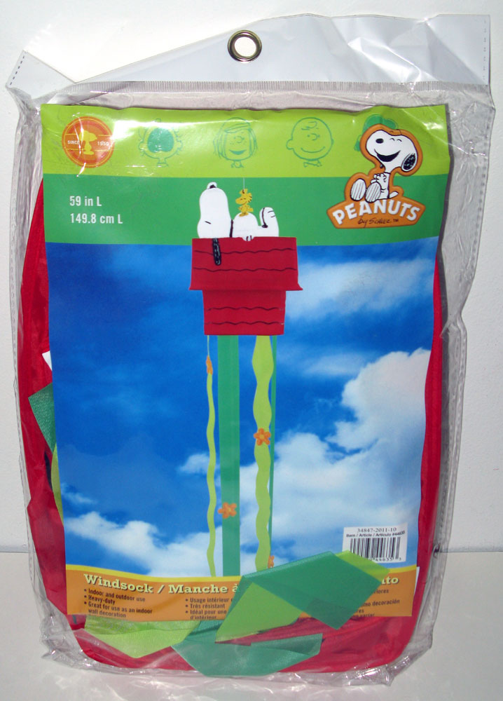 Snoopy & Woodstock on doghouse Windsock - ShopCollectPeanuts.com