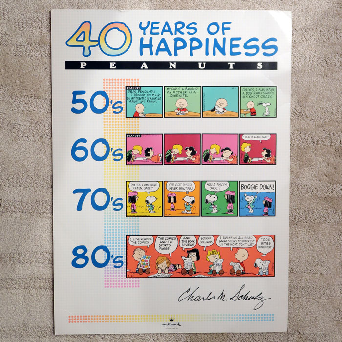 Peanuts 40th Anniversary Poster - ShopCollectPeanuts.com