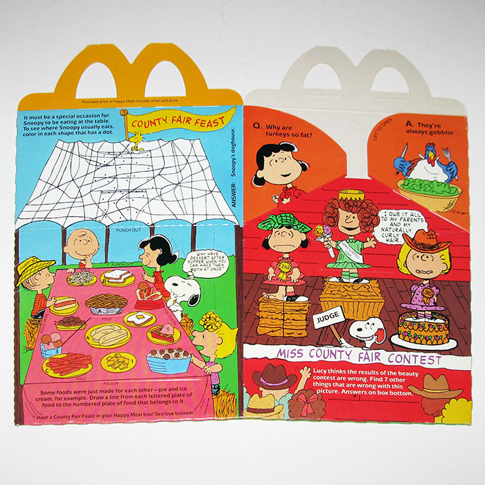 Peanuts Gang at the County Fair Happy Meal Box - CollectPeanuts.com