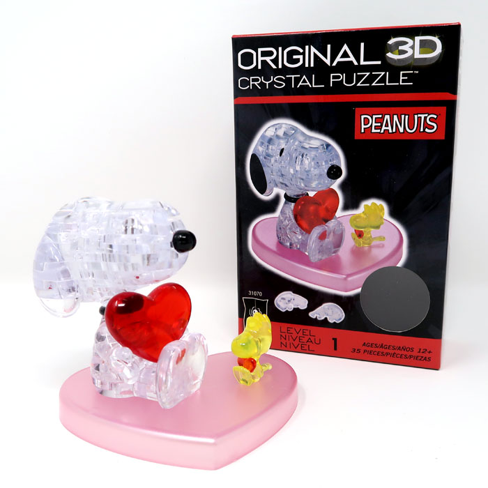 Snoopy Heart Original 3D Crystal Puzzle - CollectPeanuts.com
