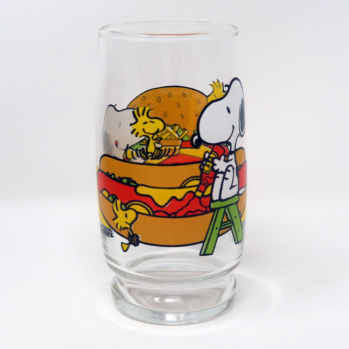 Snoopy & Woodstock Sandwich, Spaghetti Glass - ShopCollectPeanuts.com