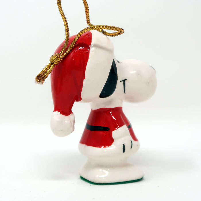Santa Snoopy Ringing Bell Christmas Ornament - ShopCollectPeanuts.com