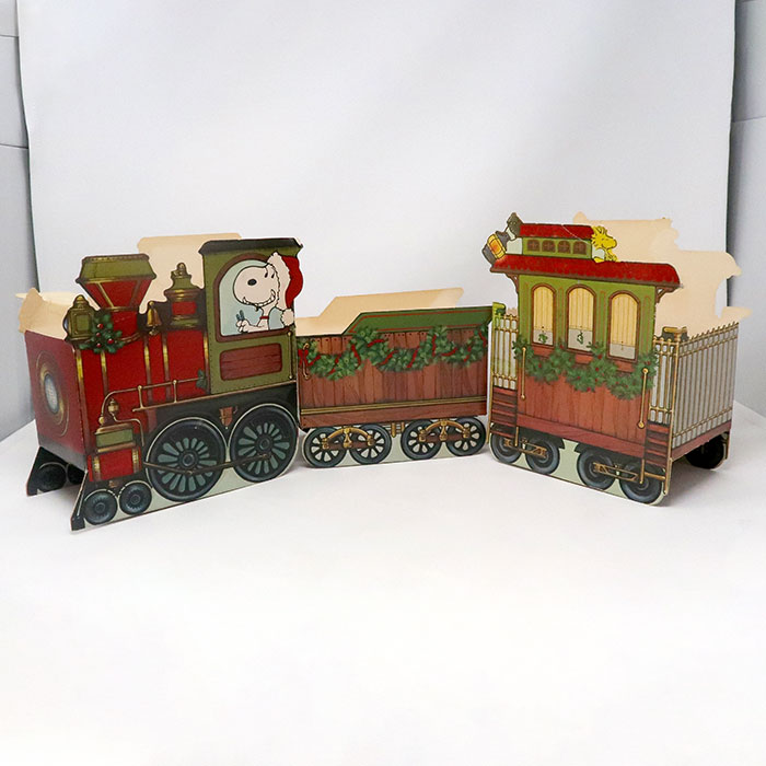 Snoopy & Woodstock Christmas Train Greeting Card Holder ...