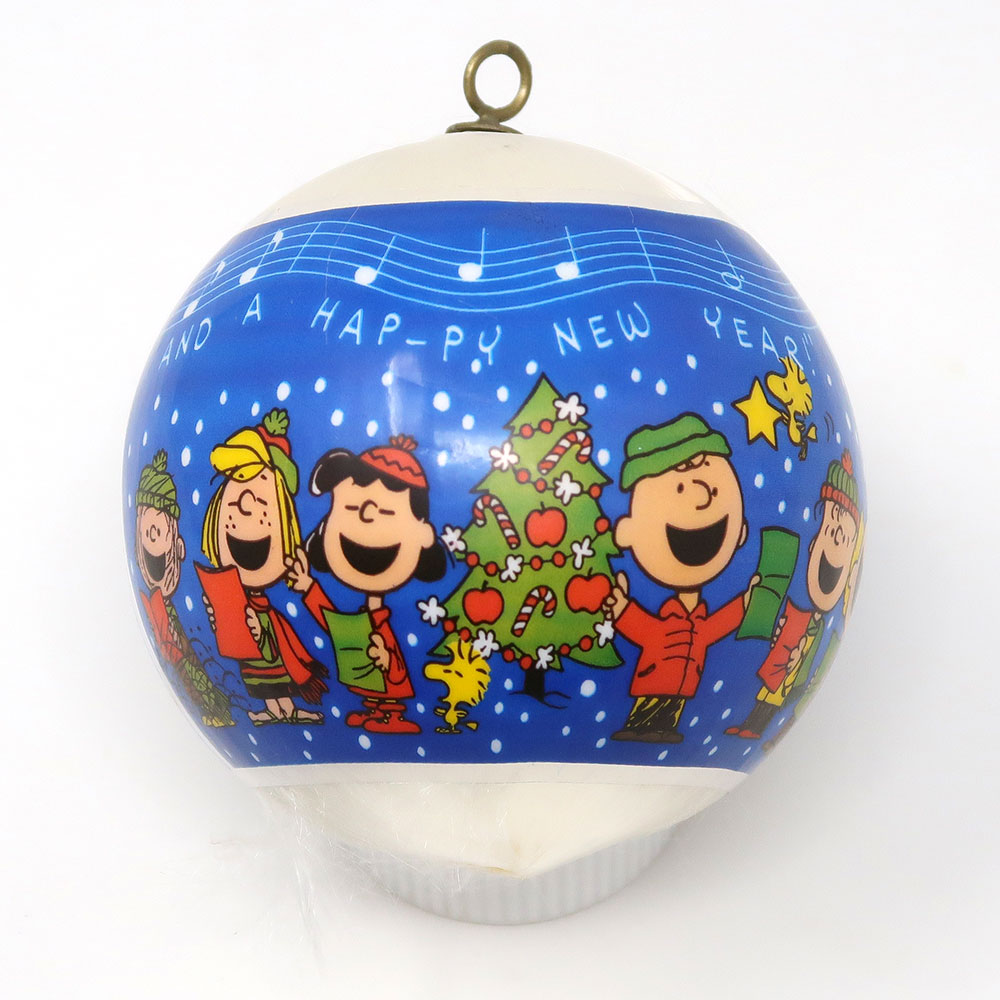 Peanuts Gang Caroling Satin Ball Christmas Ornament ...